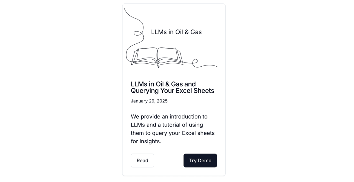 LLMs in Oil & Gas and Querying Your Excel Sheets | curious-learner